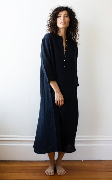 Atelier Dress in Ink Linen – shop | jess brown